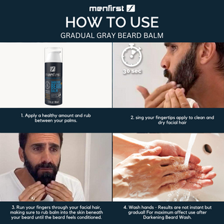 Menfirst Gradual Gray - Good Bye Gray Hair - Beard Wash & Darkening Be