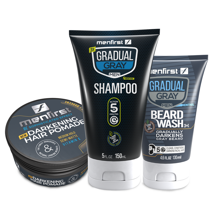 Gray Reducing and White hair Darkening Shampoo for Men | Menfirst