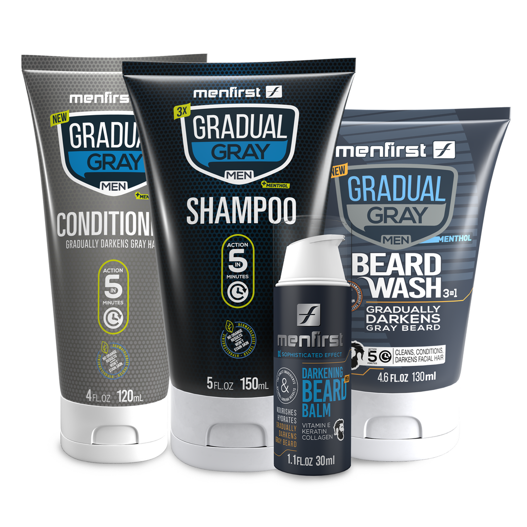 Gray Reducing and White hair Darkening Shampoo for Men | Menfirst